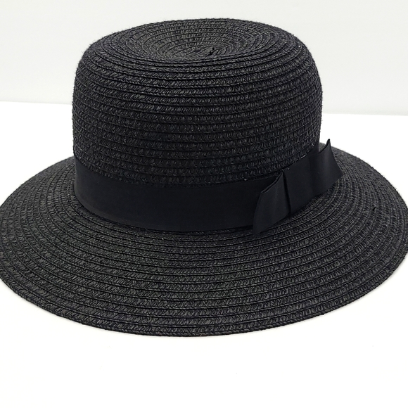 Magid | Accessories | Magid Black Sun Hat With Side Bow Cute Cozy ...